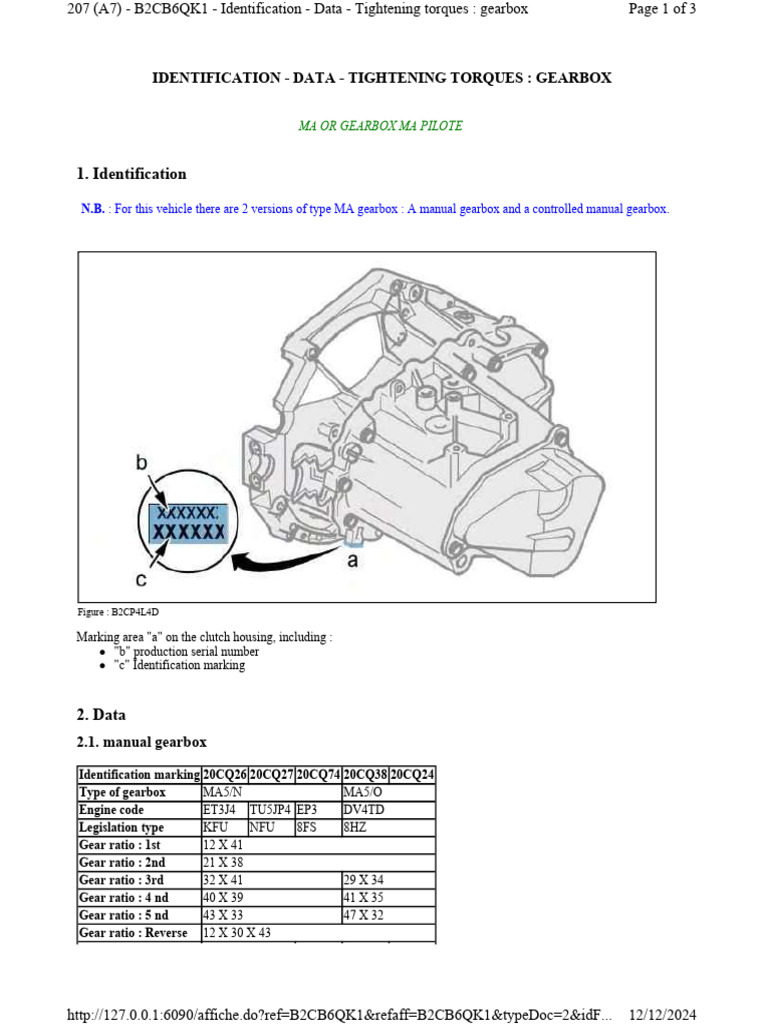 207 9HP ID Gearbox2 | PDF | Manual Transmission | Gear