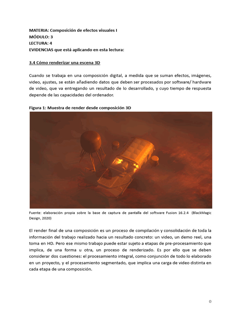 3-4 Como Renderizar Una Escena 3D.docx (1) | PDF | Gráficos de computadora 3 D | Informática