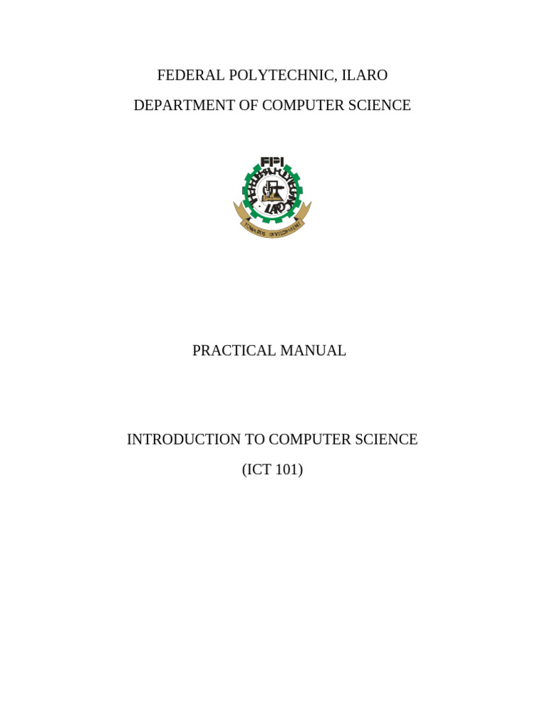 Ict 101 Practical | PDF | Microsoft Word | Computer Architecture