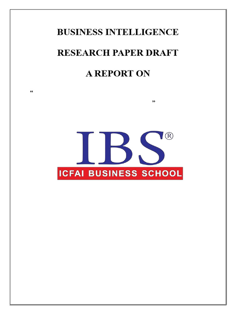 Research Paper Draft | PDF | Machine Learning | Analytics