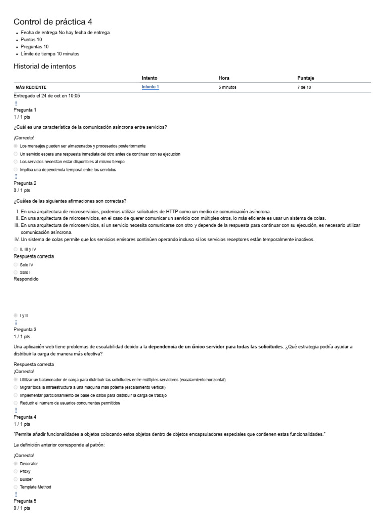 Control de Práctica 4: Microservicios y Patrones | PDF | Servidor proxy ...