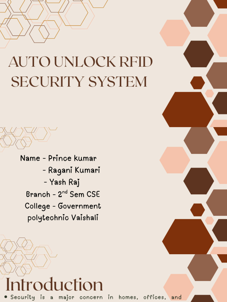 RFID-Based Auto Unlock Security System | PDF
