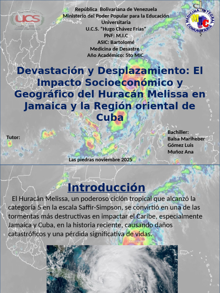 Impacto del Huracán Melissa en el Caribe | PDF | Ciclones tropicales ...