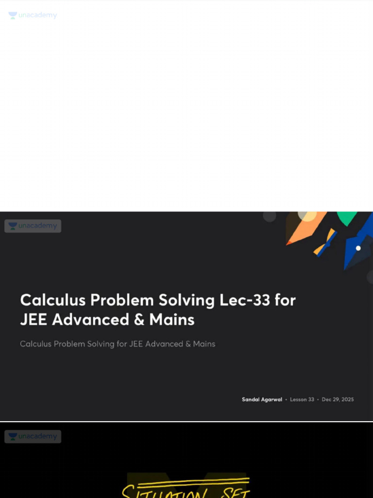 Calculus Problem Solving Lec33 for JEE Advanced Mains With Anno (1) | PDF