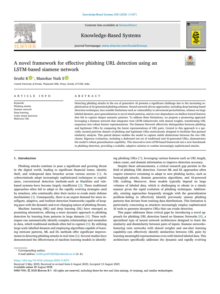 Paper 3 a Novel Framework for Effective Phishing URL Detection Using an LSTM-based Siamese ...