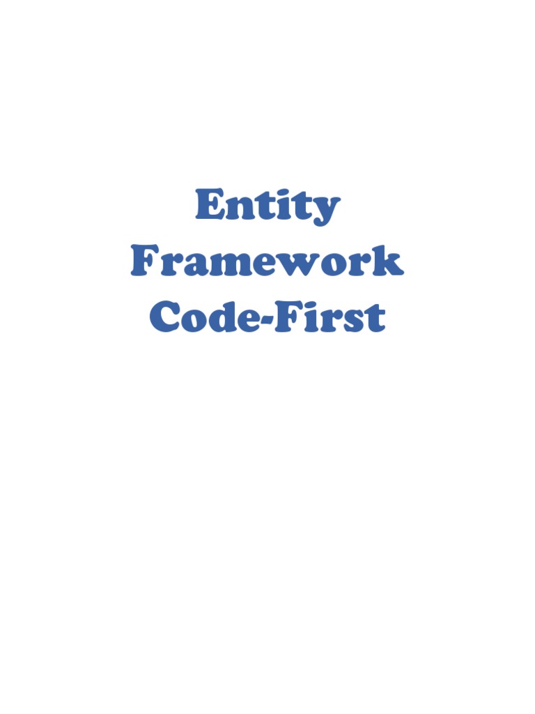 EF Code First2 | PDF | Entity Framework | Databases