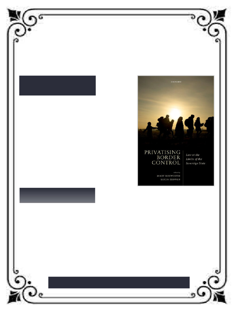 Privatising Border Control: Law at the Limits of the Sovereign State ...