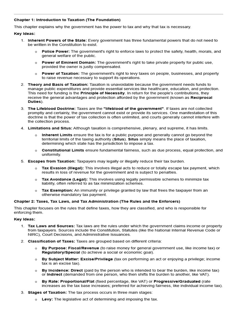 Introduction to Taxation Principles | PDF | Taxes | Tax Deduction