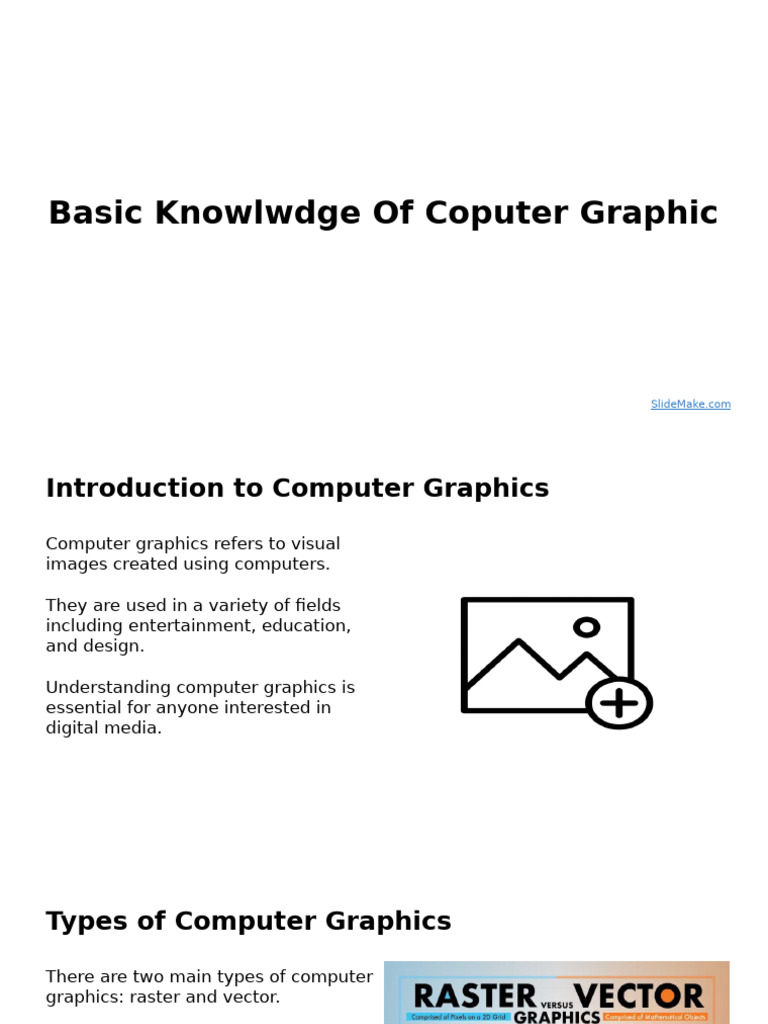 Introduction to Computer Graphics Basics | PDF | Computer Graphics ...