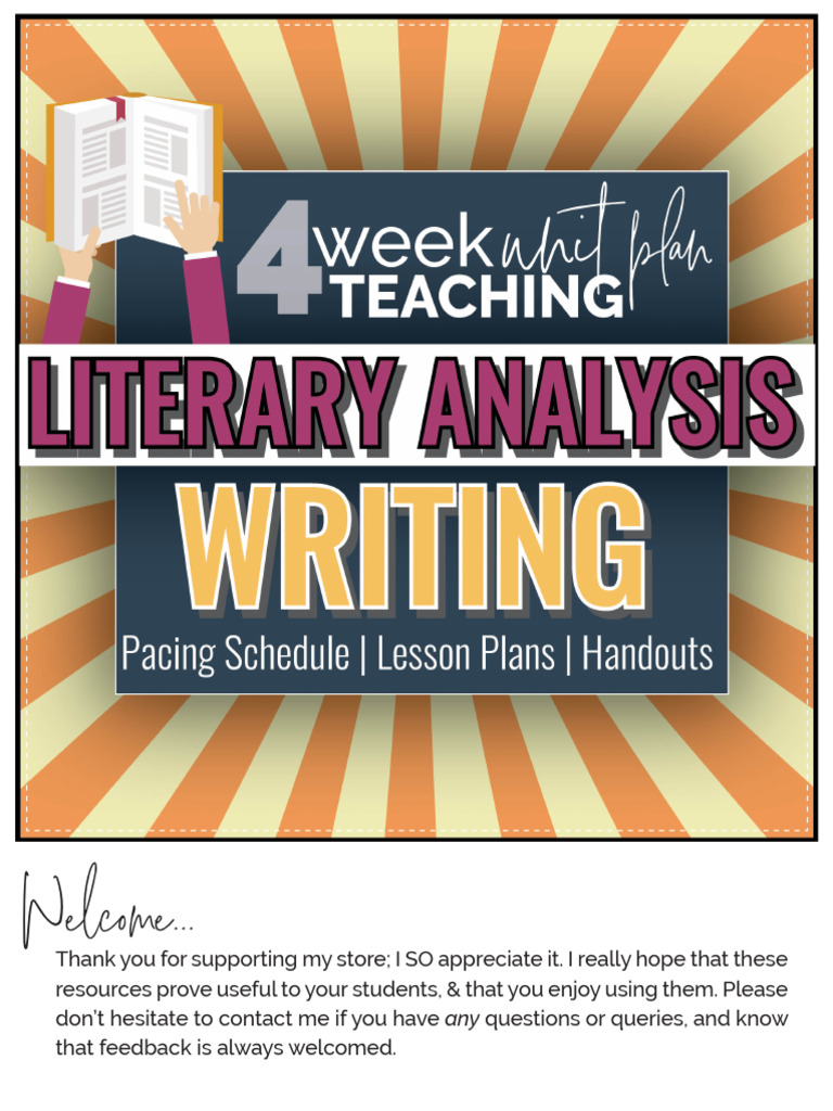 Engaging Literary Analysis Unit Plan | PDF | Essays | Critical Thinking