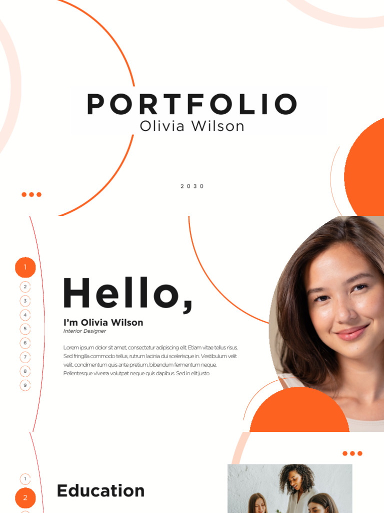 White and Orange Simple Portfolio Presentation | PDF