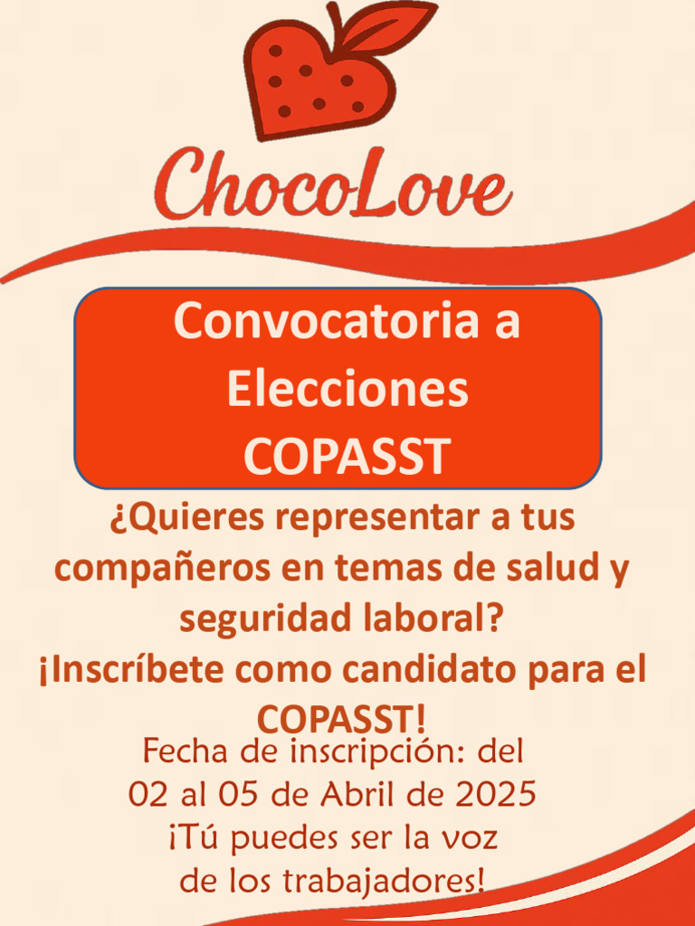 Convocatoria Elecciones COPASST 2025 | PDF