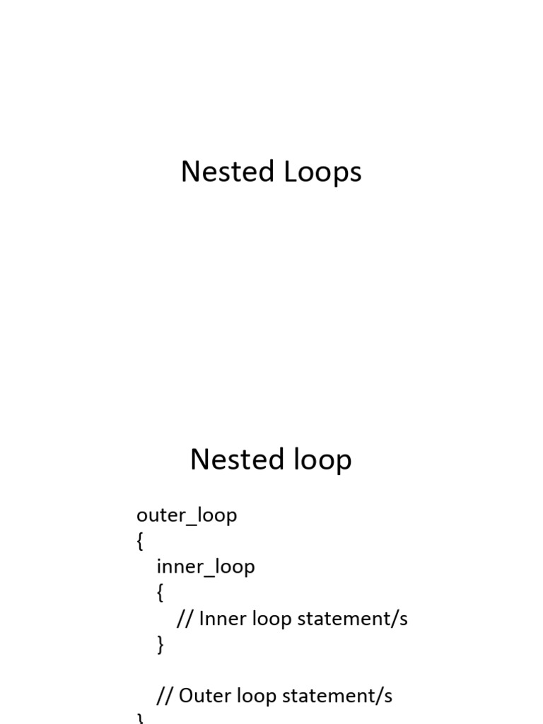 3 NESTED LOOPS | PDF | Computer Standards | Computer Engineering