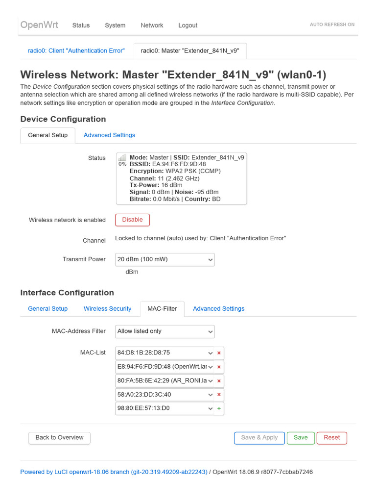 OpenWrt - Wireless - LuCI 5 | PDF