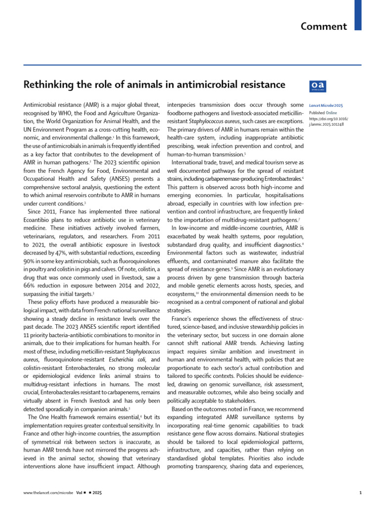 Animals and Antimicrobial Resistance Insights | PDF | Antimicrobial ...