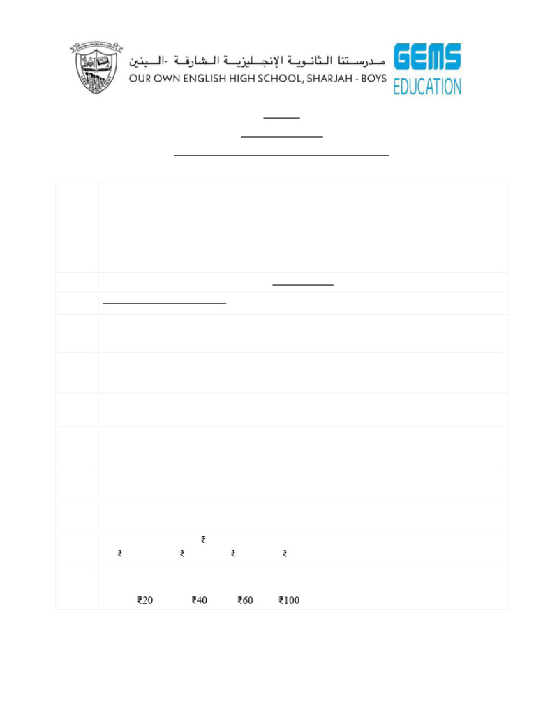 Grade 7 Mathematics: Comparing Quantities Worksheet | PDF | Interest ...
