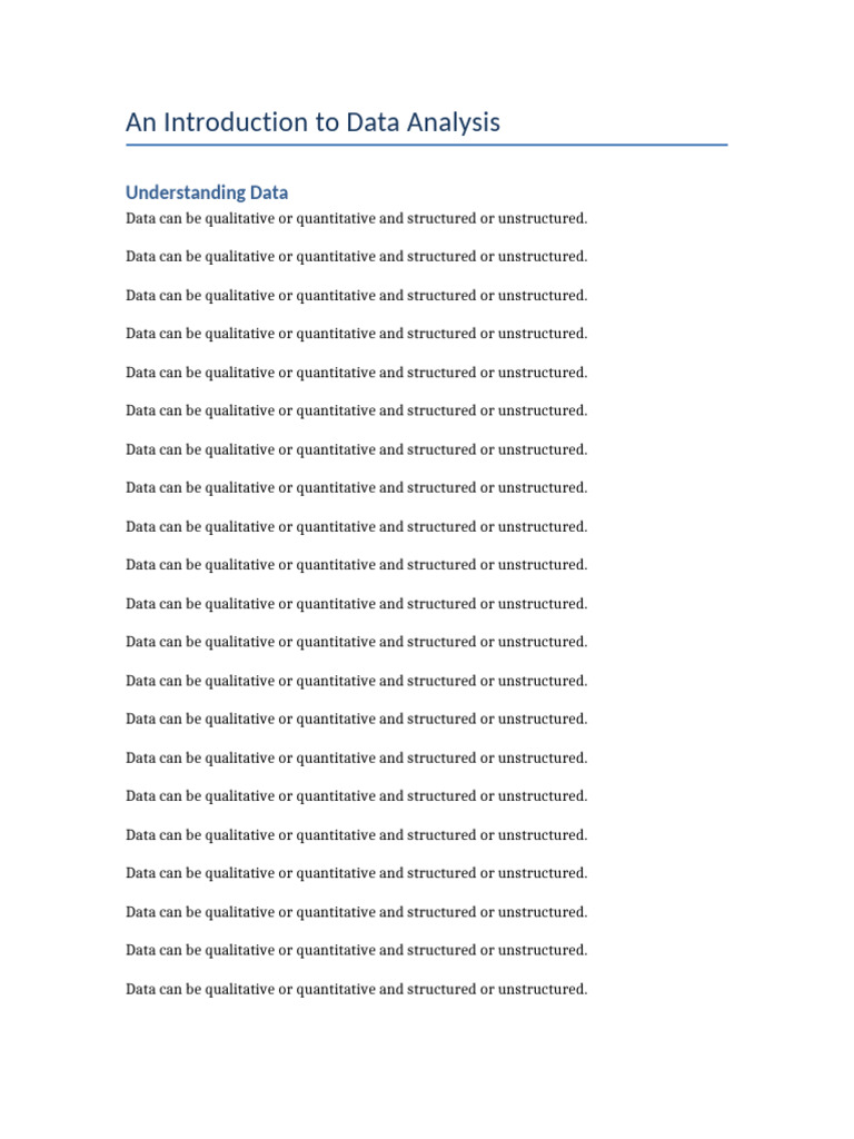 Document 5 Introduction to Data Analysis | PDF | Qualitative Research | Quantitative Research