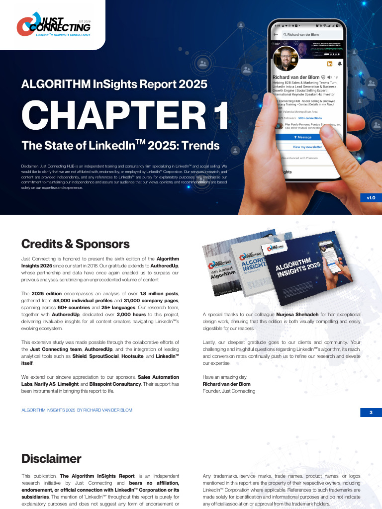 Algorithm Insights Report 2025 - Chapter 1 - Richard Van Der Blom | PDF | Linked In