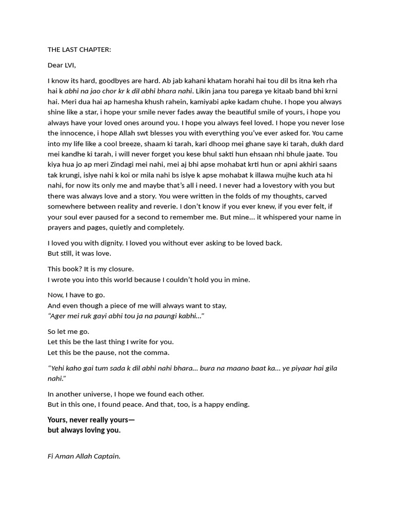 The Last Chapter | PDF