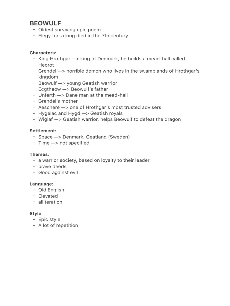 Beowulf | PDF