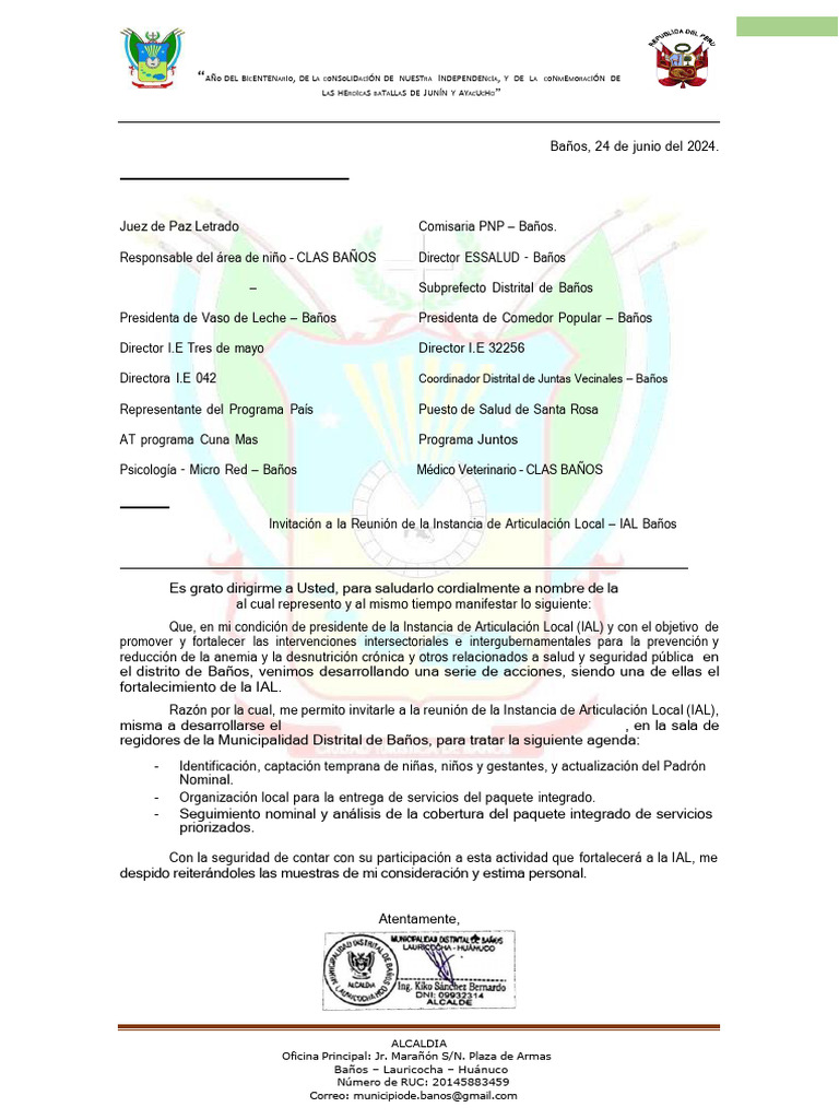 Oficio Multiple 046 - Ial | PDF