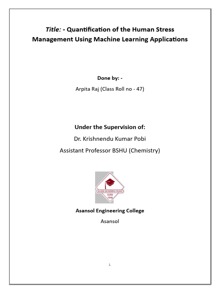 Environmental Science 1 | PDF | Machine Learning | Stress (Biology)
