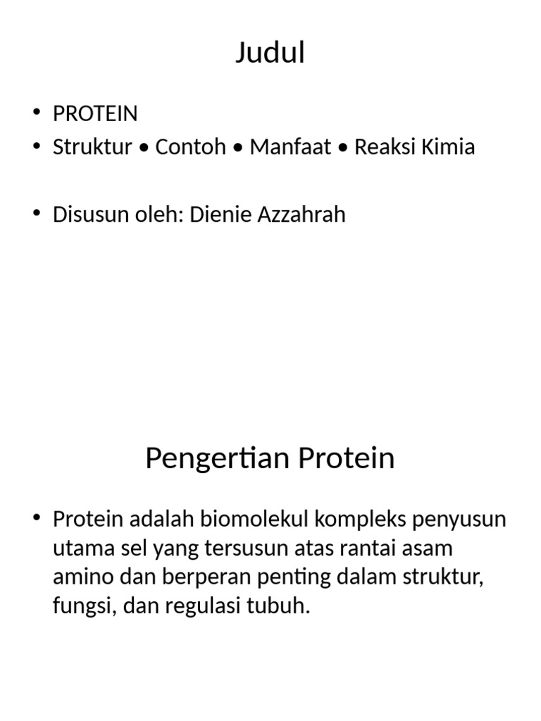 Manfaat dan Struktur Protein dalam Tubuh | PDF