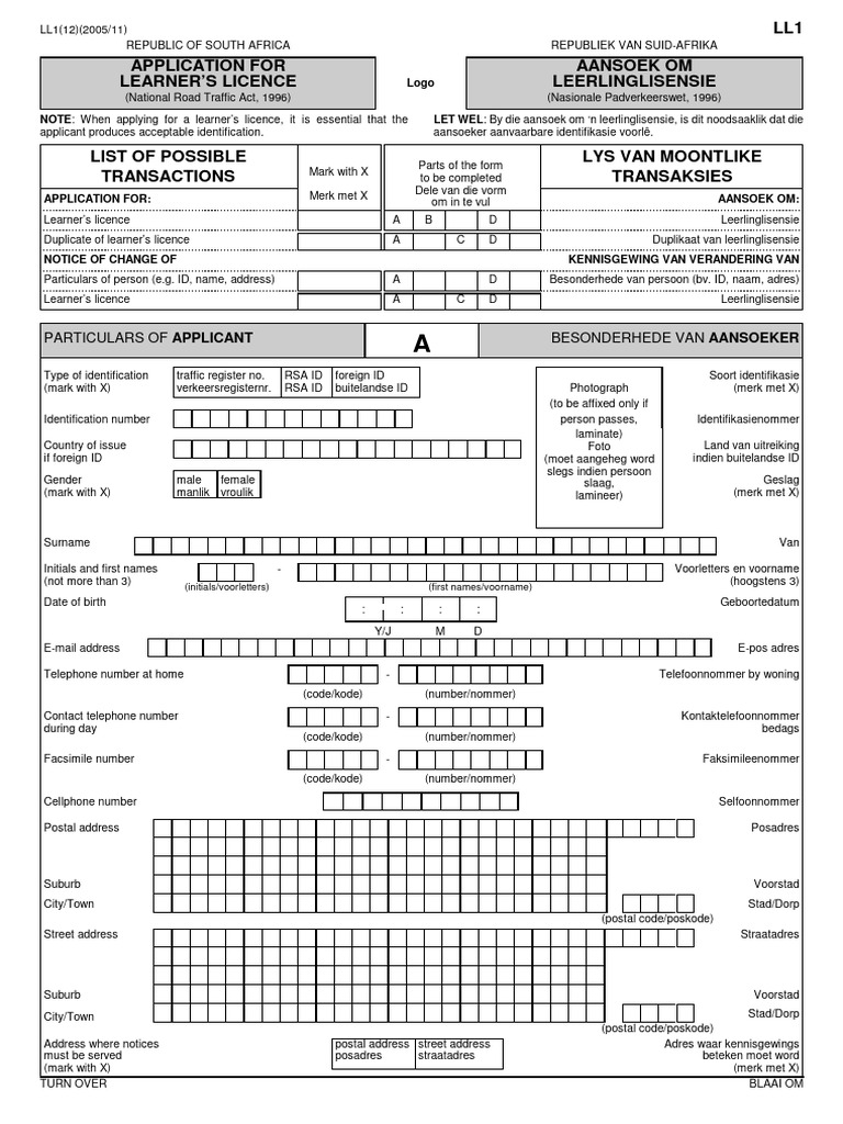 Learner's Licence Form_copy | PDF
