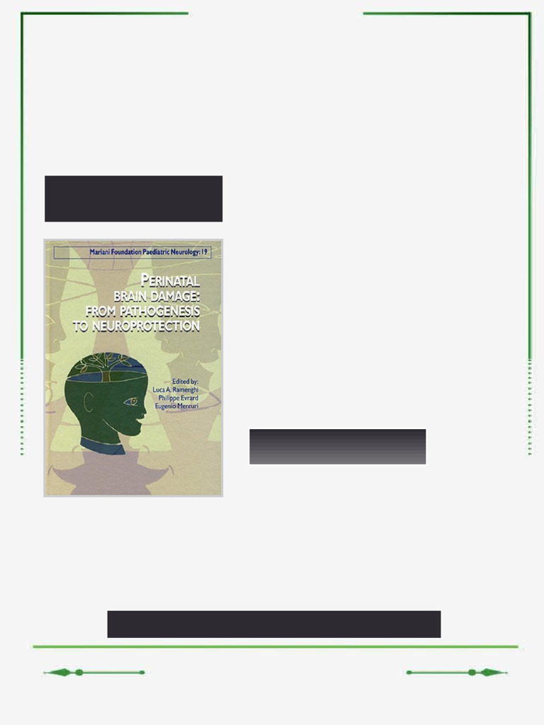 Perinatal Brain Damage From Pathogenesis to Neuroprotection Ramenghi ...
