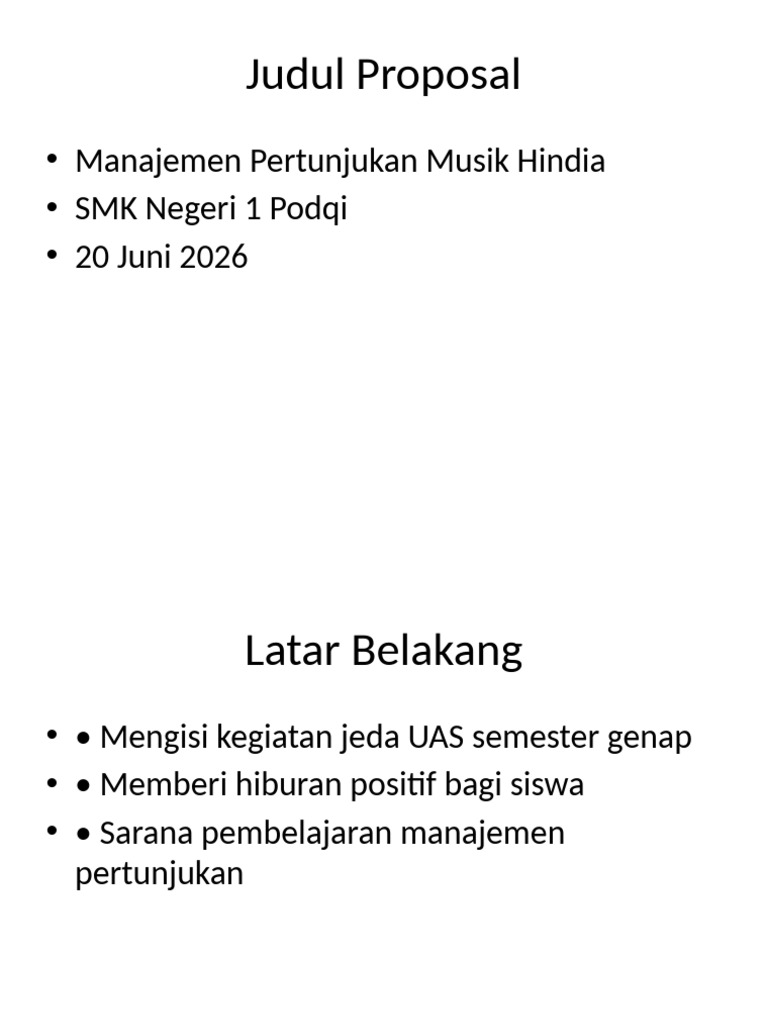 Proposal_Pertunjukan_Musik_Hindia_SMK_1_Podqi-1 | PDF