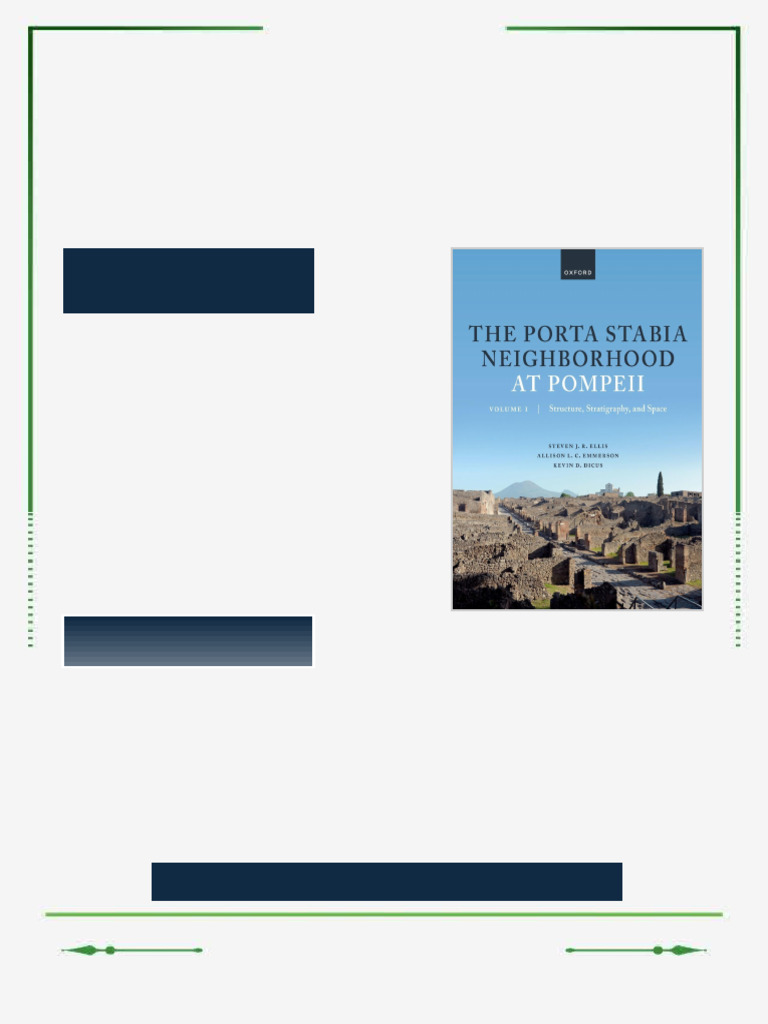 The Porta Stabia Neighborhood at Pompeii Volume I: Structure ...