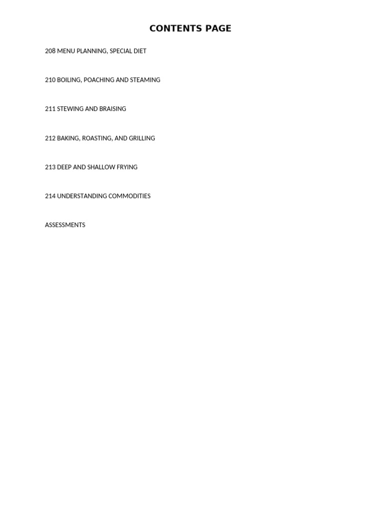 208 Menu Planning | PDF