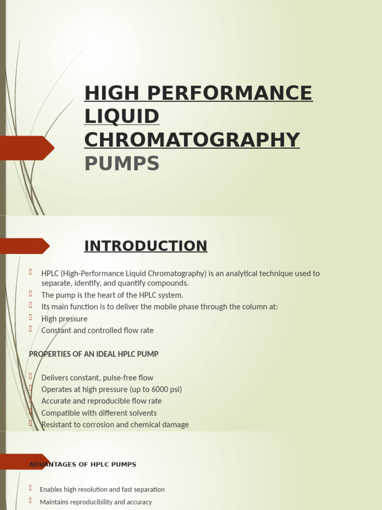 High Performance Liquid Chromatography | PDF | High Performance Liquid ...