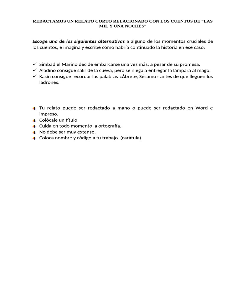 Redactamos Un Relato Corto - 1ro- 2025 | PDF