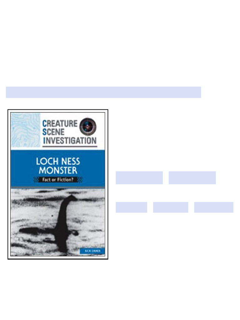 Loch Ness Monster Fact Or Fiction Creature Scene Investigation Rick ...
