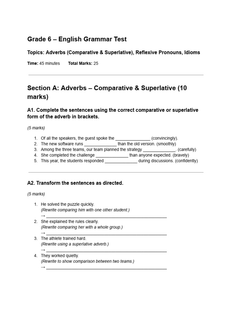 English Test 2 | PDF | Syntax | Grammar