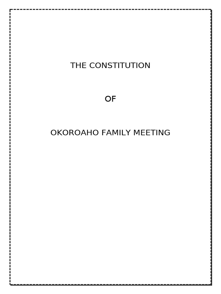 Family Constitution | PDF | Presidents Of The United States | American ...
