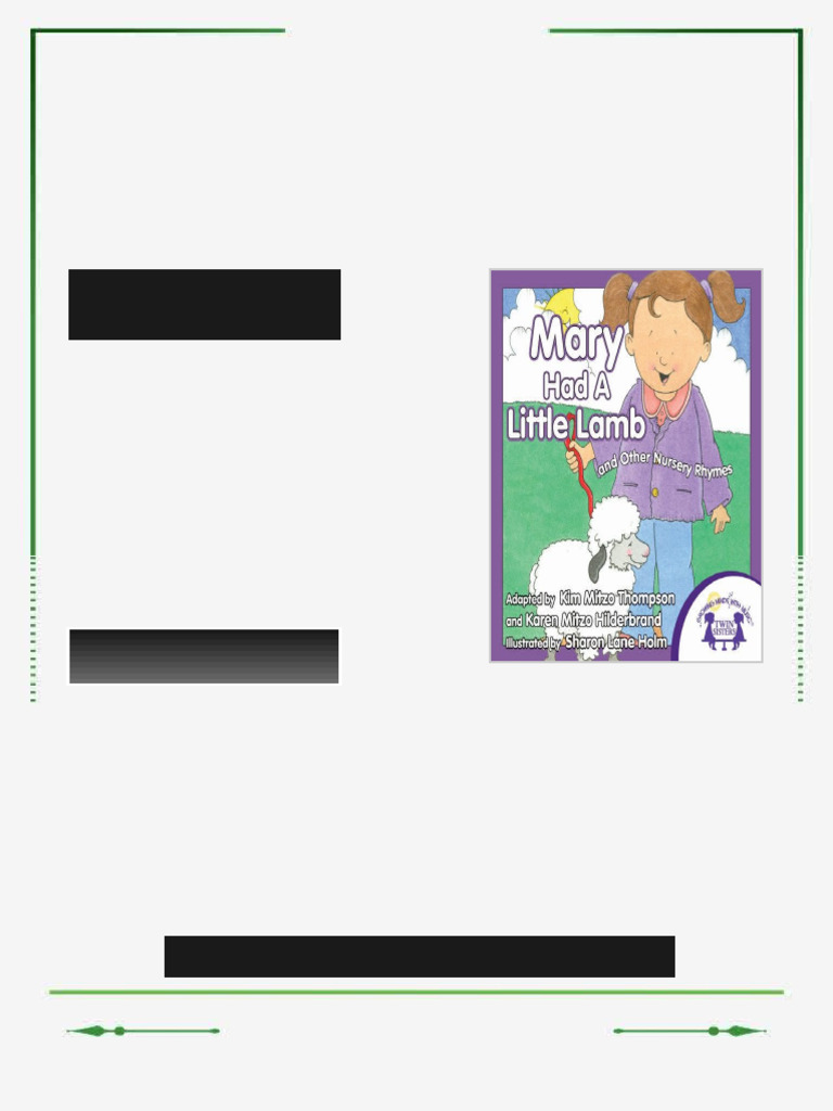 Mary Had A Little Lamb Kim Mitzo Thompson Karen Mitzo Hilderbrand eBook ...