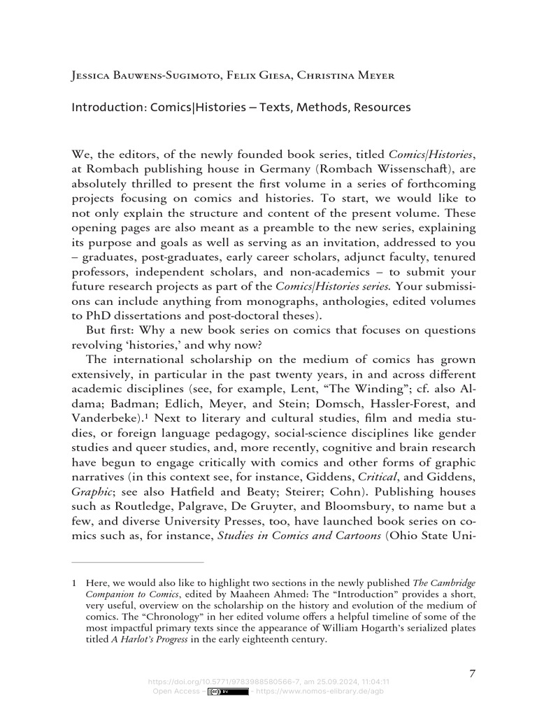 Comics|Histories: Research Invitation | PDF | Comics | Cartoon