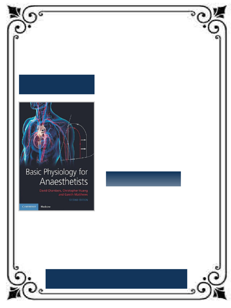 Basic Physiology for Anaesthetists 2nd Edition David Chambers eBook Kindle & PDF | PDF ...