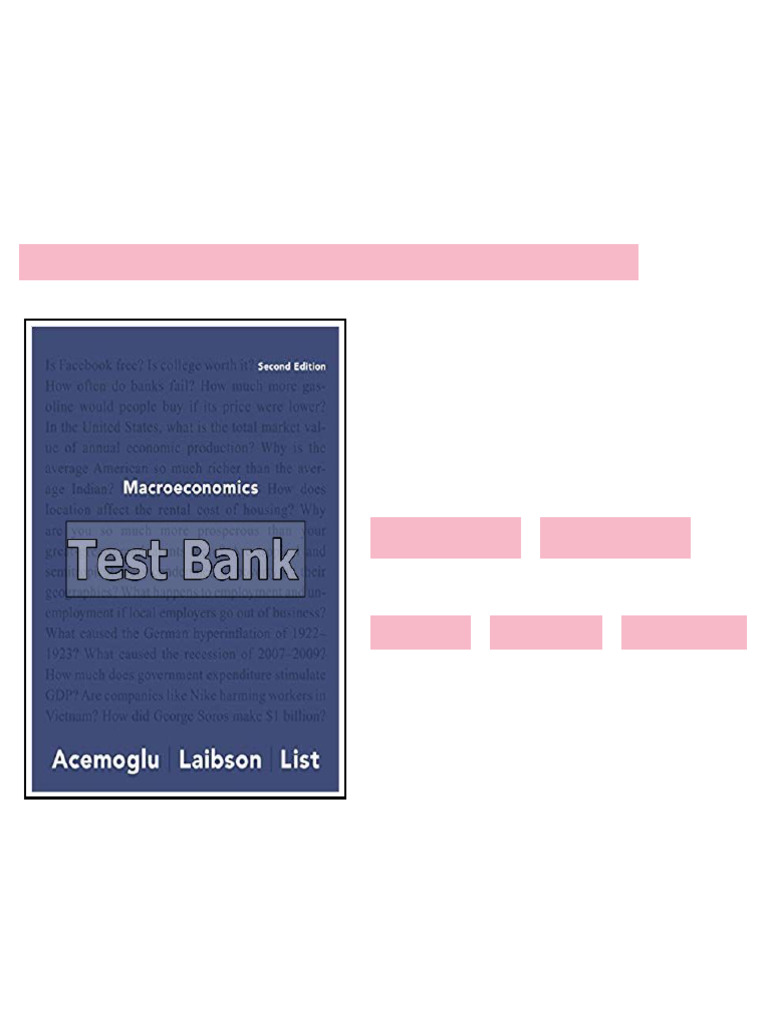 Macroeconomics 2nd Edition Acemoglu Test Bank Ready to Read | PDF ...