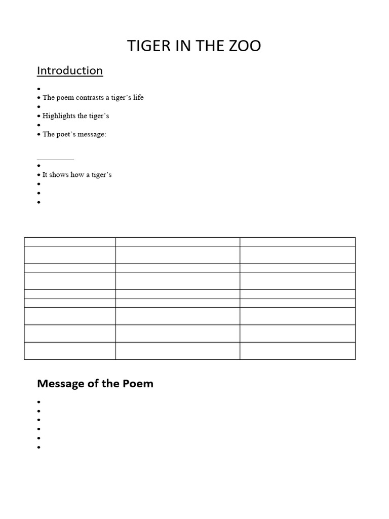 Lesson Tiger in the Zoo | PDF | Zoo | Courage