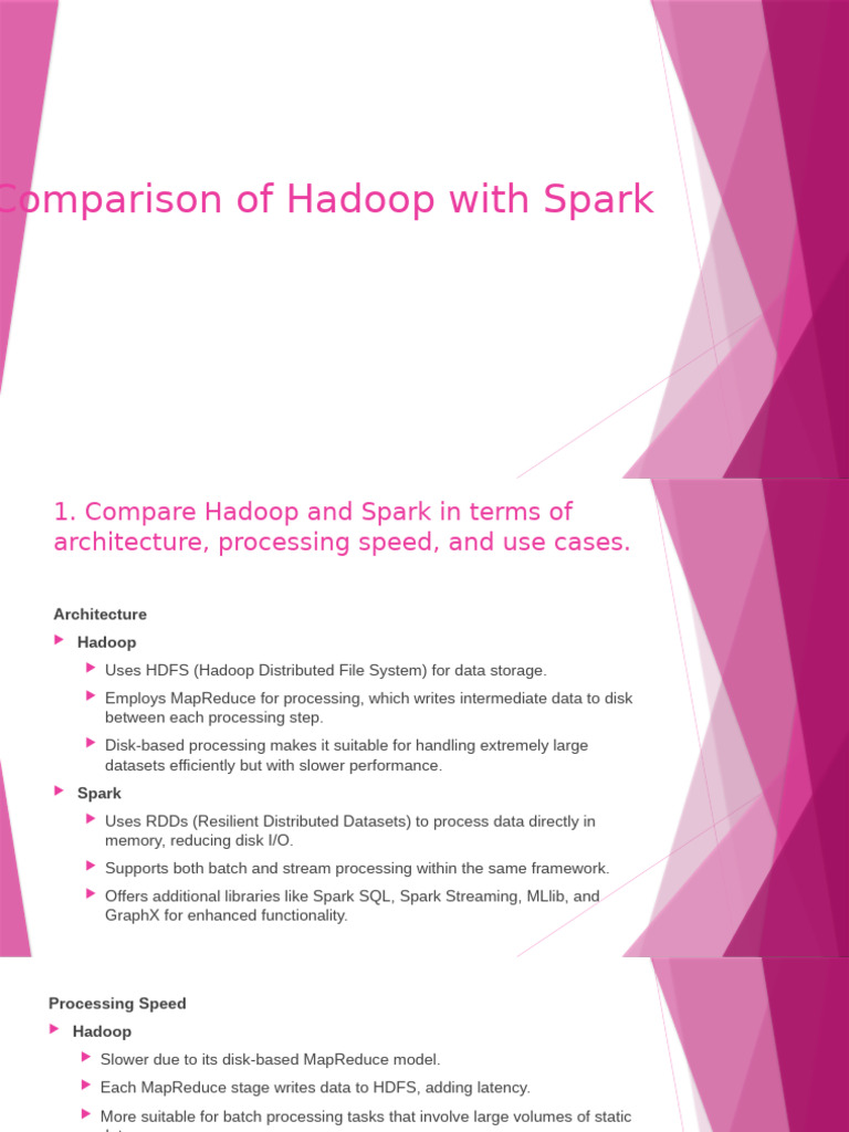 Comparison of Hadoop With Spark NEW (1) | PDF | Apache Spark | Apache Hadoop