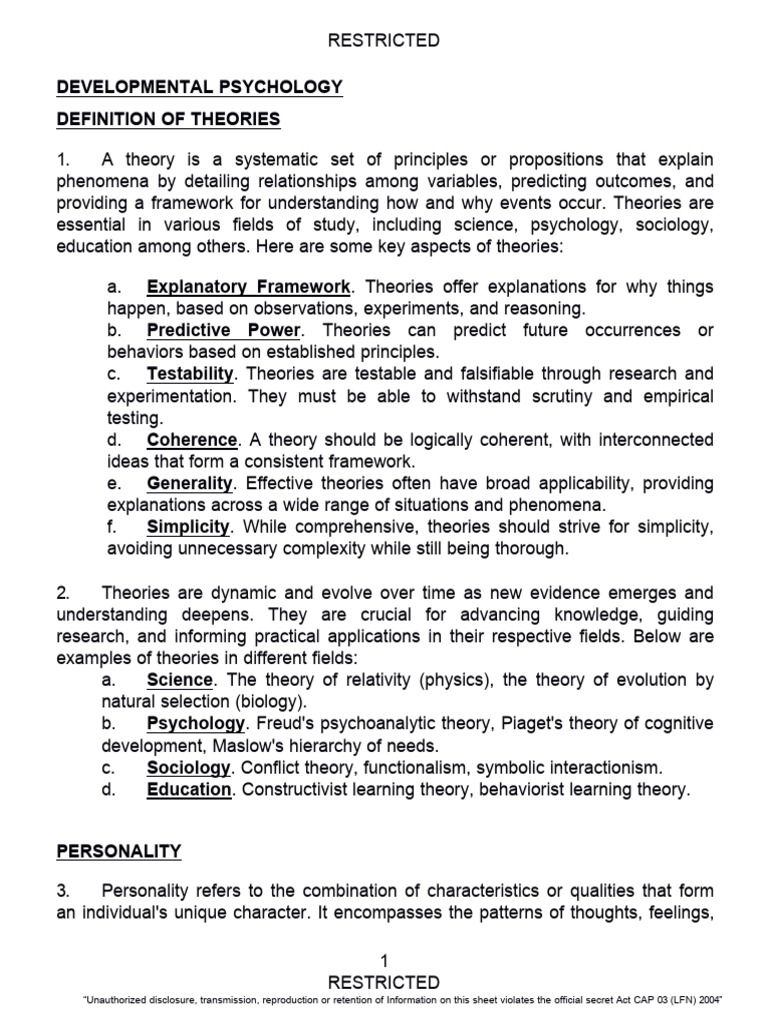 Theories of Human Growth and Development | PDF | Psychotherapy | Child ...