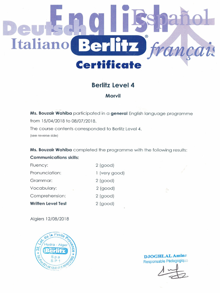 Certificate Level 4 | PDF