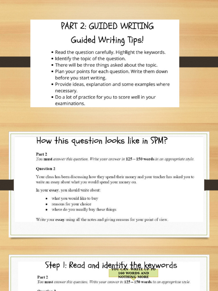 Part 2 - Guided Writing [20 Marks] | PDF