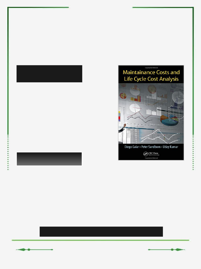 Maintenance Costs and Life Cycle Cost Analysis 1st Edition Diego Galar ...