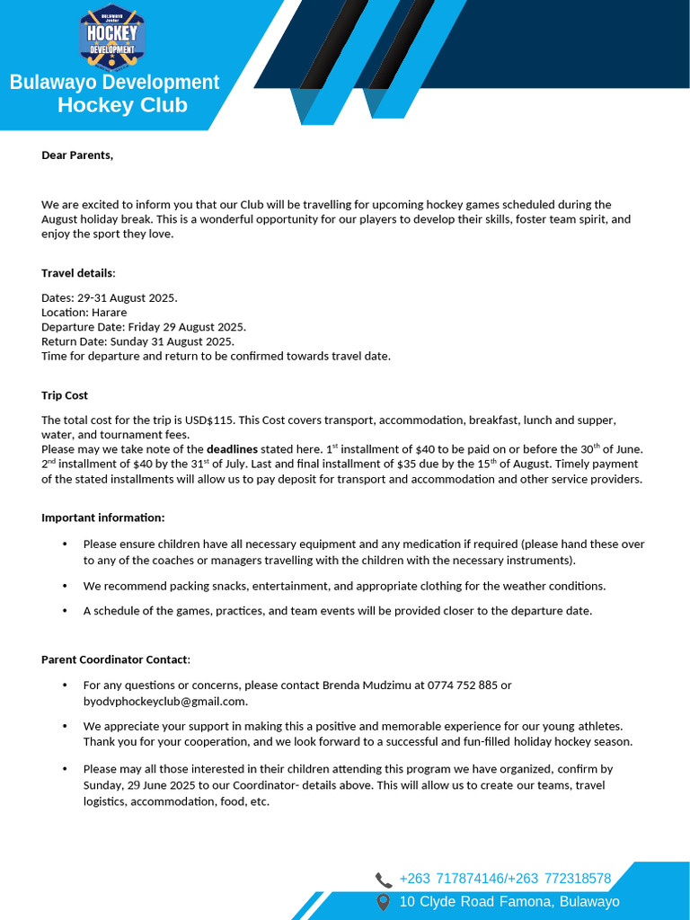 BDHC August Trip | PDF