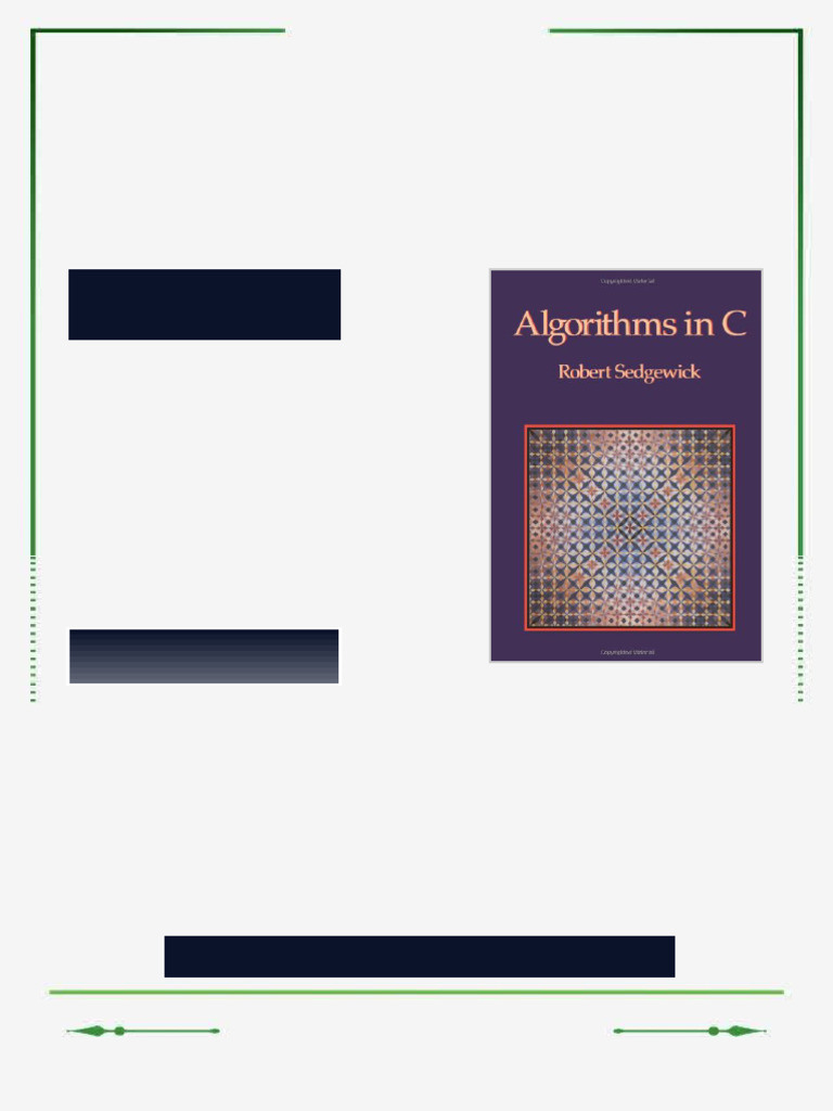 Algorithms in C Computer Science Series 1st Edition Sedgewick ebook digital replica | PDF | Zoology