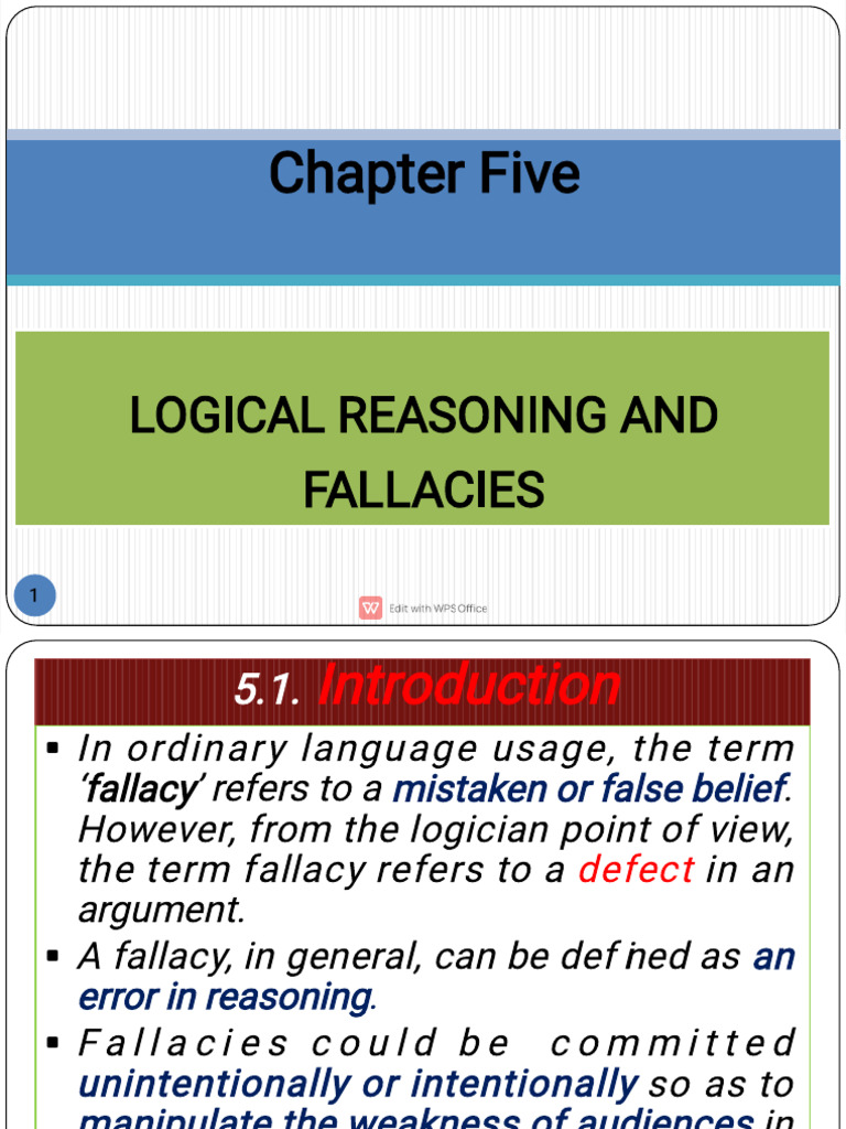 Logic Chapter 5 Abrham | PDF | Fallacy | Argument